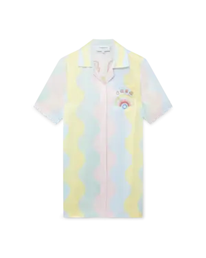 Casablanca Casa Shell Wave Silk Dress