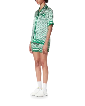 Casablanca Ping Pong Monogram Silk Shirt
