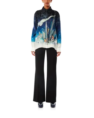 Casablanca Vol De Nuit Silk Shirt