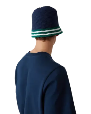 Casablanca Striped Crochet Bucket Hat