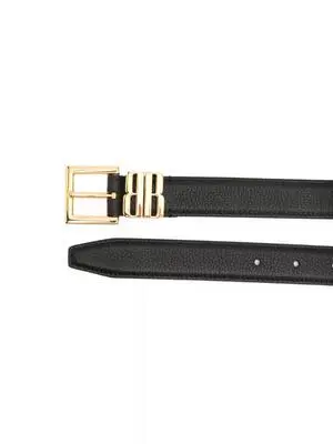 Balenciaga Bb Edit Grained Leather Belt