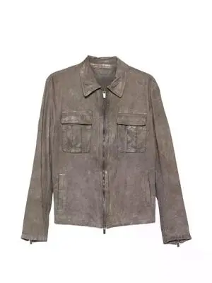 SALVATORE SANTORO Leather Zip-up Jacket