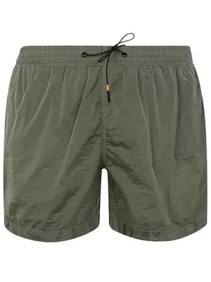 RRD Polyamide Elasticated Waist Shorts With Embroidered Logo Made In Italy - Gray