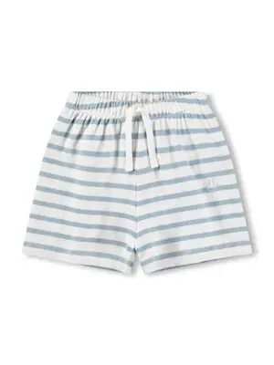 MOLO MOLO Striped Organic Cotton Shorts With Embroidered Detail
