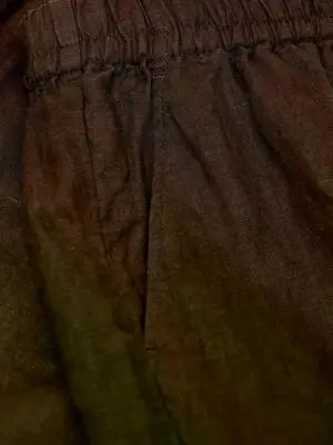 Closed Dark Linen Drawstring Shorts