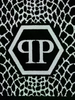 Philipp Plein Logo-print Beach Towel - Black