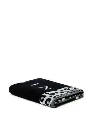 Philipp Plein Leo Beach Towel - Black