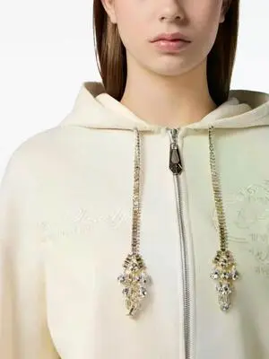 Philipp Plein Zip-up Hoodie With Crystal Embellishments