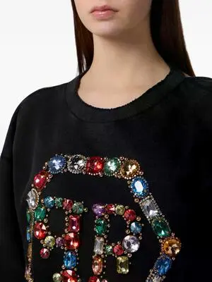 Philipp Plein Open-back Embellished Sweatshirt