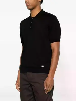 C.P. COMPANY Boston Logo-patch Knitted Polo Shirt