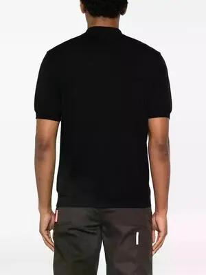 C.P. COMPANY Boston Logo-patch Knitted Polo Shirt
