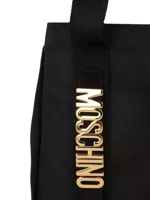 Moschino Plaque Tote Bag - Black