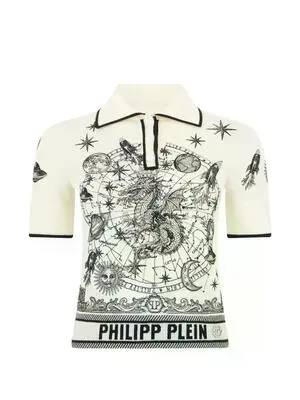 Philipp Plein Zodiac Print Polo Shirt