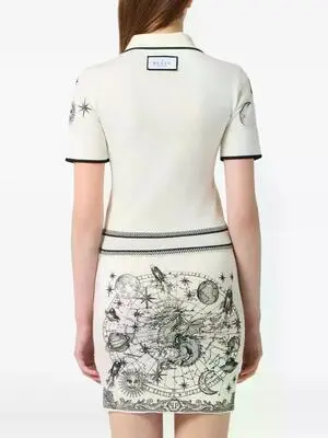 Philipp Plein Zodiac Print Polo Shirt