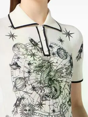 Philipp Plein Zodiac Print Polo Shirt