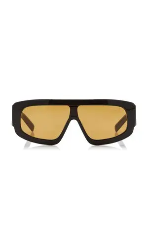 Prada Oversized Mask Frame Sunglasses - Brown