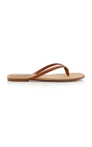 GIANVITO ROSSI Calypso Leather Thong Sandals - Brown