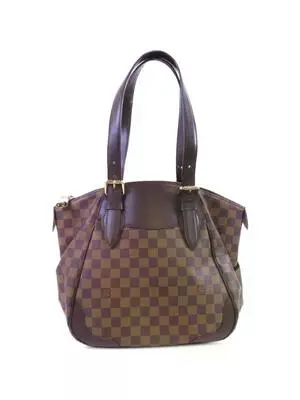 LOUIS VUITTON Damier Ebene Verona Gm Tote Bag - Brown