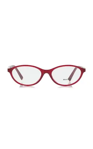 Miu Miu Round-frame Acetate Glasses - Red