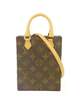 LOUIS VUITTON Petit Sac Plat Monogram Tote Bag