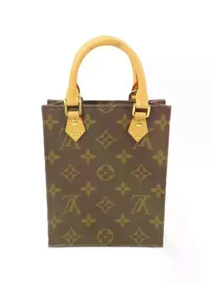 LOUIS VUITTON Petit Sac Plat Monogram Tote Bag