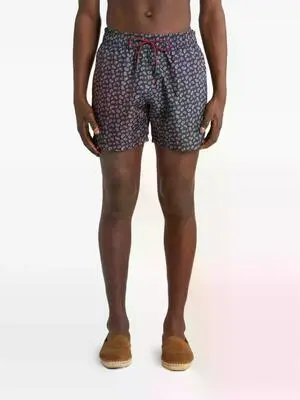 Etro Paisley Print Swim Shorts - Blue