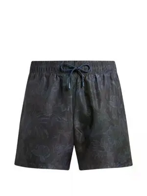 Etro Floral Print Swim Shorts - Blue