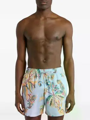 Etro Palm Tree-print Swim Shorts