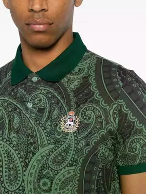 JOHNNY LAMBS Paisley-print Polo Shirt