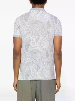 JOHNNY LAMBS Paisley-pattern Polo Shirt