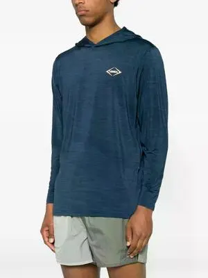 VISSLA Long Sleeve Hooded T-shirt With Logo Print