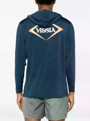 VISSLA Long Sleeve Hooded T-shirt With Logo Print