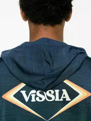VISSLA Long Sleeve Hooded T-shirt With Logo Print