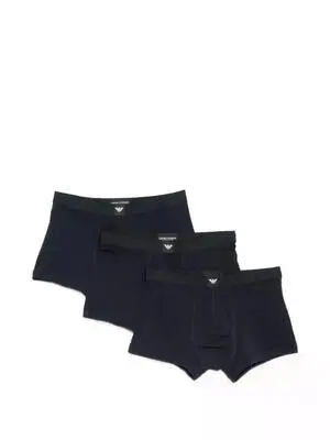 Emporio Armani Logo-patch Boxer Briefs - Blue