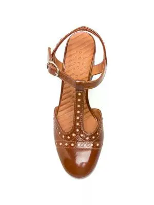 Chie Mihara Mira Perforated T-bar Pumps - Brown