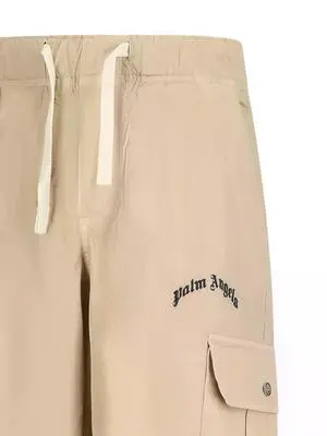 Palm Angels Logo-embroidered Trousers - Neutrals