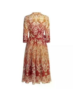 Samantha Sung Belted Ombré-effect Midi Dress