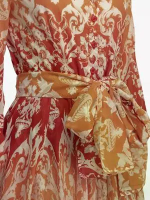 Samantha Sung Belted Ombré-effect Midi Dress