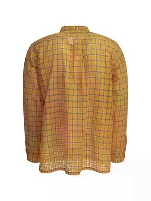 BEAMS Check-pattern Shirt - Orange