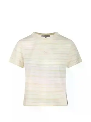 Maison Kitsuné Striped Logo T-shirt