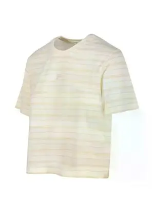 Maison Kitsuné Striped Logo T-shirt