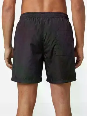 LOW BRAND Logo Patch Drawstring Swim Shorts - Black