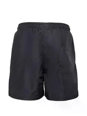 LOW BRAND Logo Patch Drawstring Swim Shorts - Black