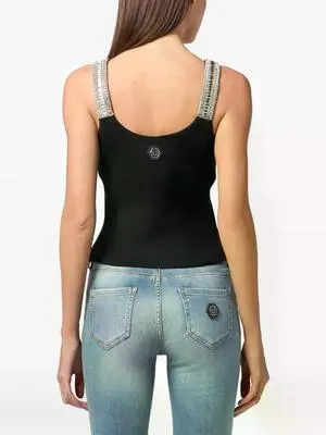 Philipp Plein Embellished Rib Knit Tank Top