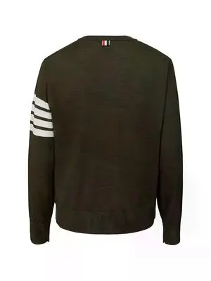 Thom Browne Striped Crew Neck Sweater - Green