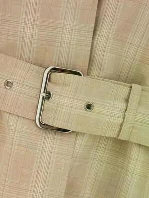 Iceberg Check-pattern Belted Coat