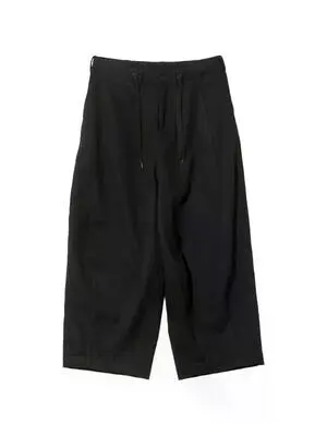 Needles Wide-leg Drawstring Trousers With Buckle Detail