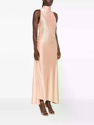 Rabanne Ruched Midi Dress - Pink