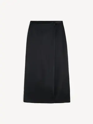 BY MALENE BIRGER Pacia Satin Maxi Skirt - Black