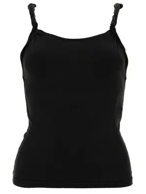 DIESEL® Tank Top With Twisted Straps - Black